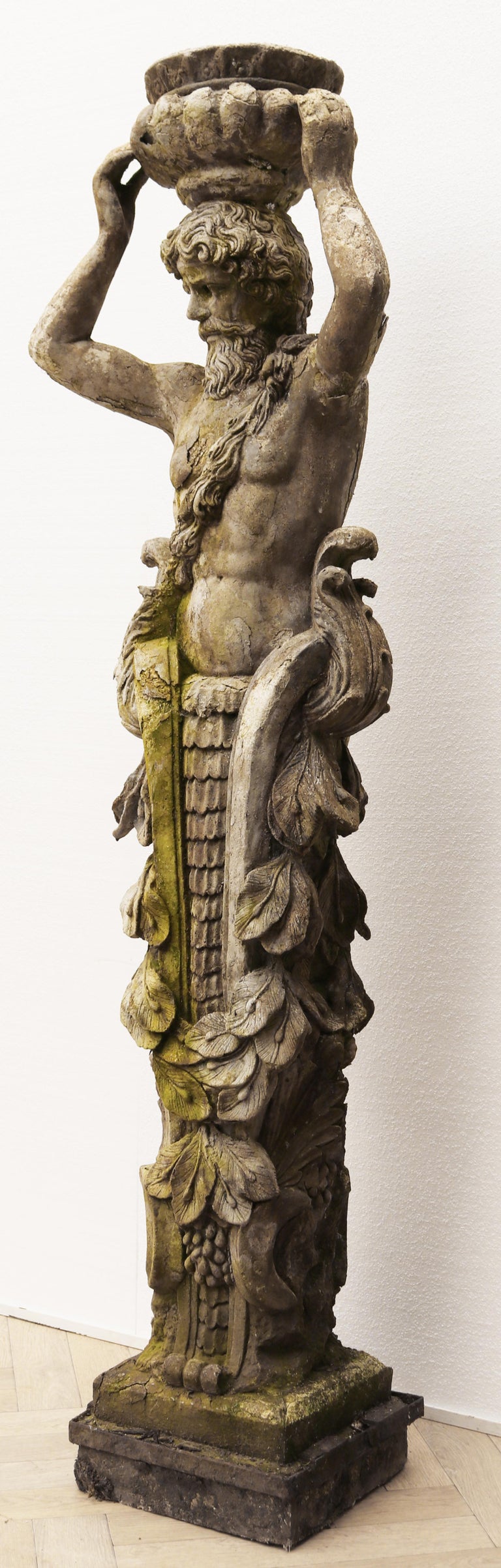 Reclaimed Herm Statue of Atlas at 1stDibs