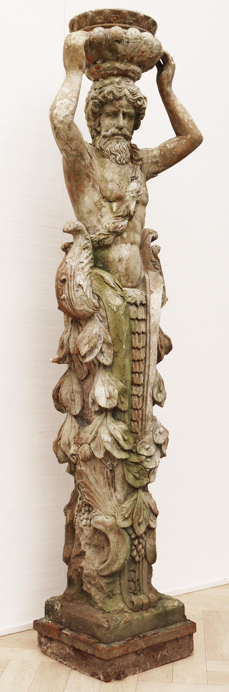 Reclaimed Herm Statue of Atlas at 1stDibs