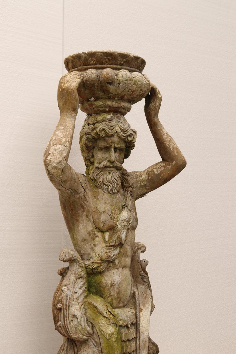 Reclaimed Herm Statue of Atlas at 1stDibs