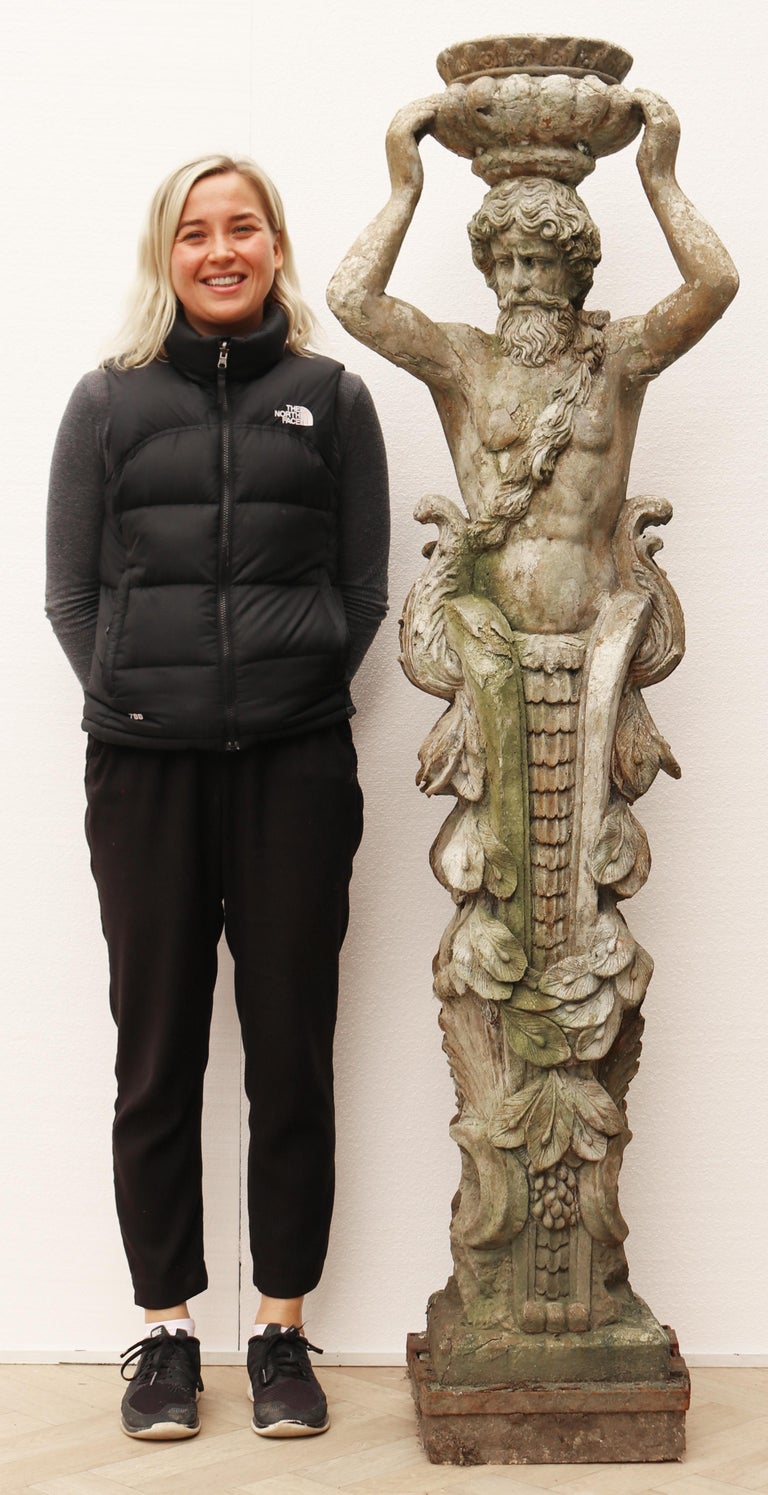 Reclaimed Herm Statue of Atlas at 1stDibs