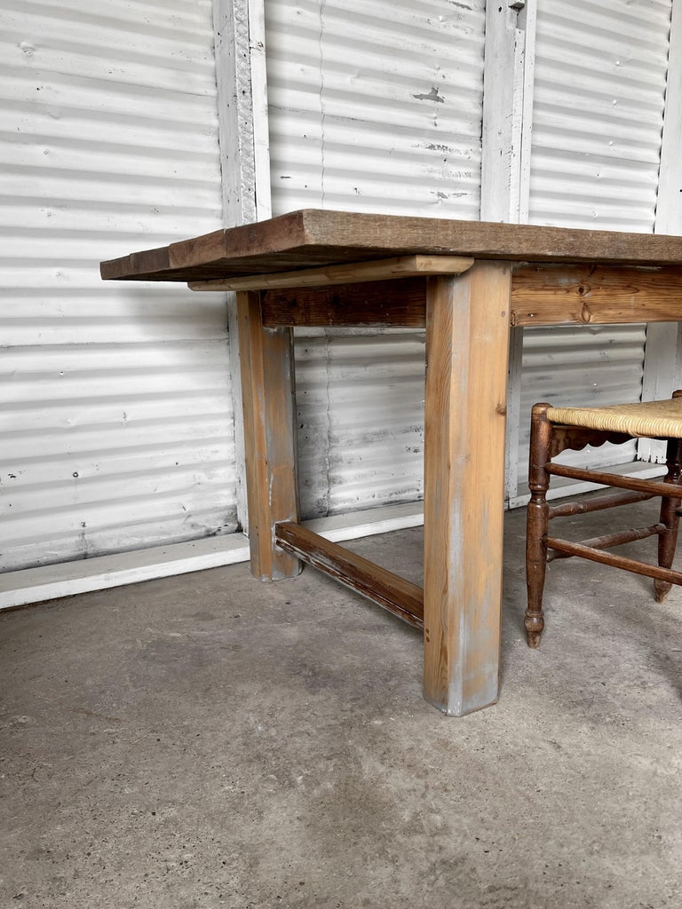Reclaimed Irish Barn Wood Dining Table For Sale at 1stDibs