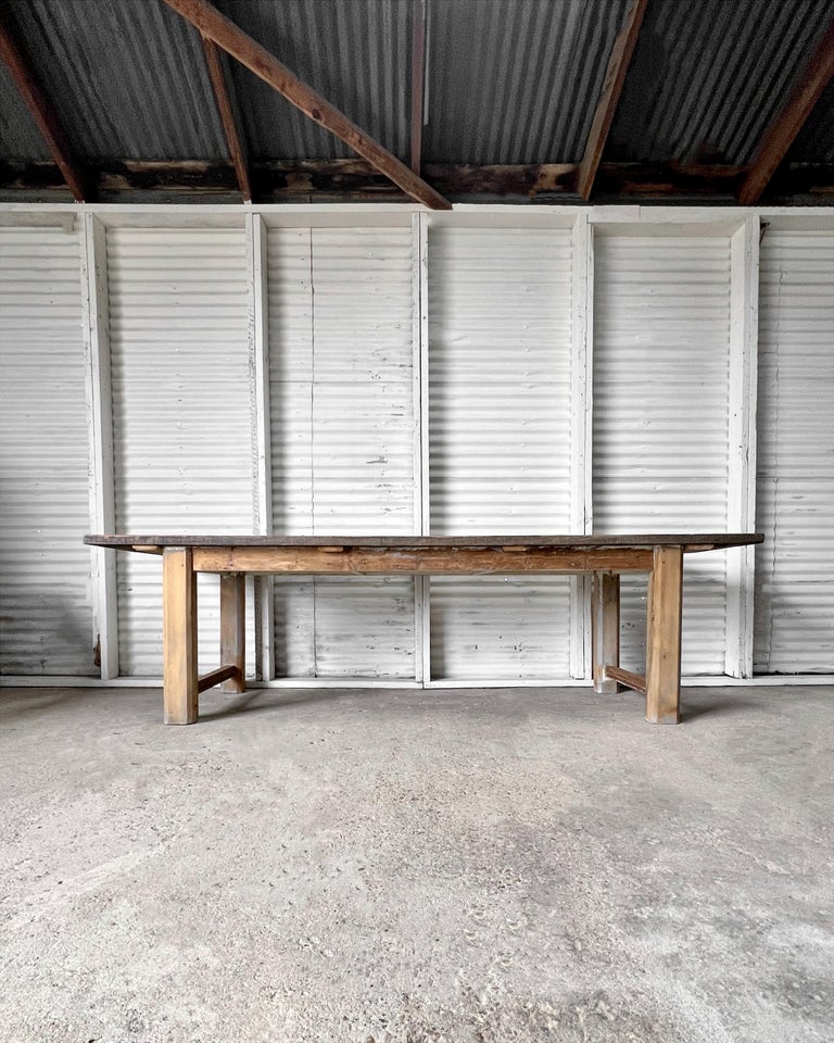 Reclaimed Irish Barn Wood Dining Table For Sale at 1stDibs