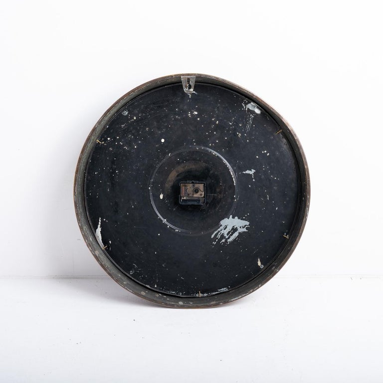 Reclaimed Large Brass Factory Clock by Synchronome at 1stDibs