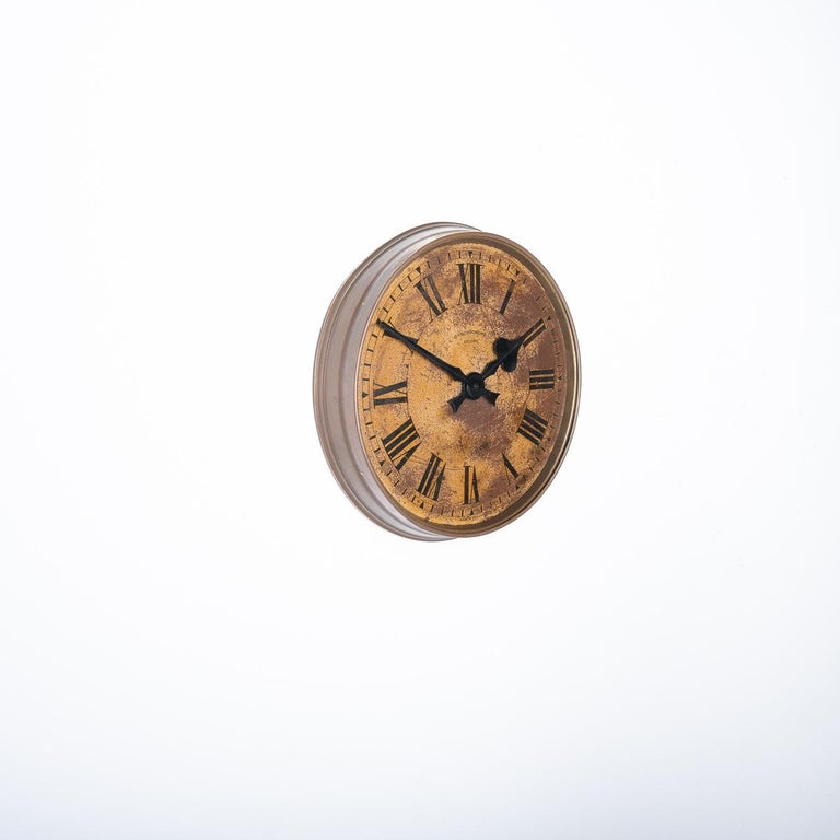 Reclaimed Large Brass Factory Clock by Synchronome at 1stDibs