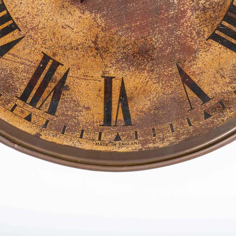 Reclaimed Large Brass Factory Clock by Synchronome at 1stDibs