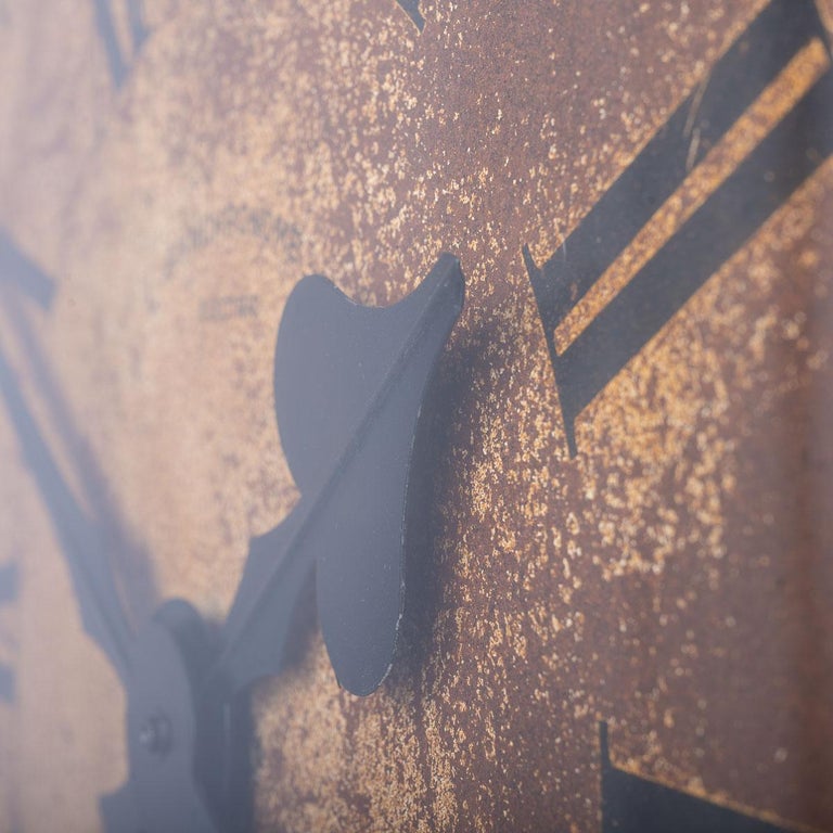 Reclaimed Large Brass Factory Clock by Synchronome at 1stDibs