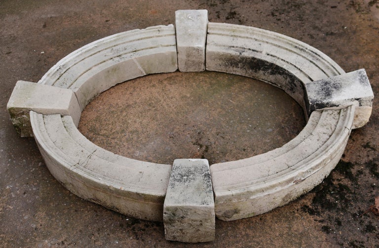 Reclaimed Limestone Oval Window For Sale at 1stDibs