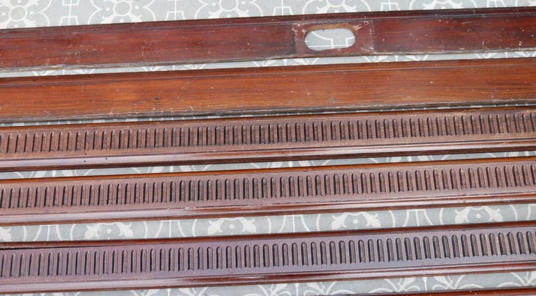 Reclaimed Mahogany Dado Height Wall Panelling For Sale at 1stDibs