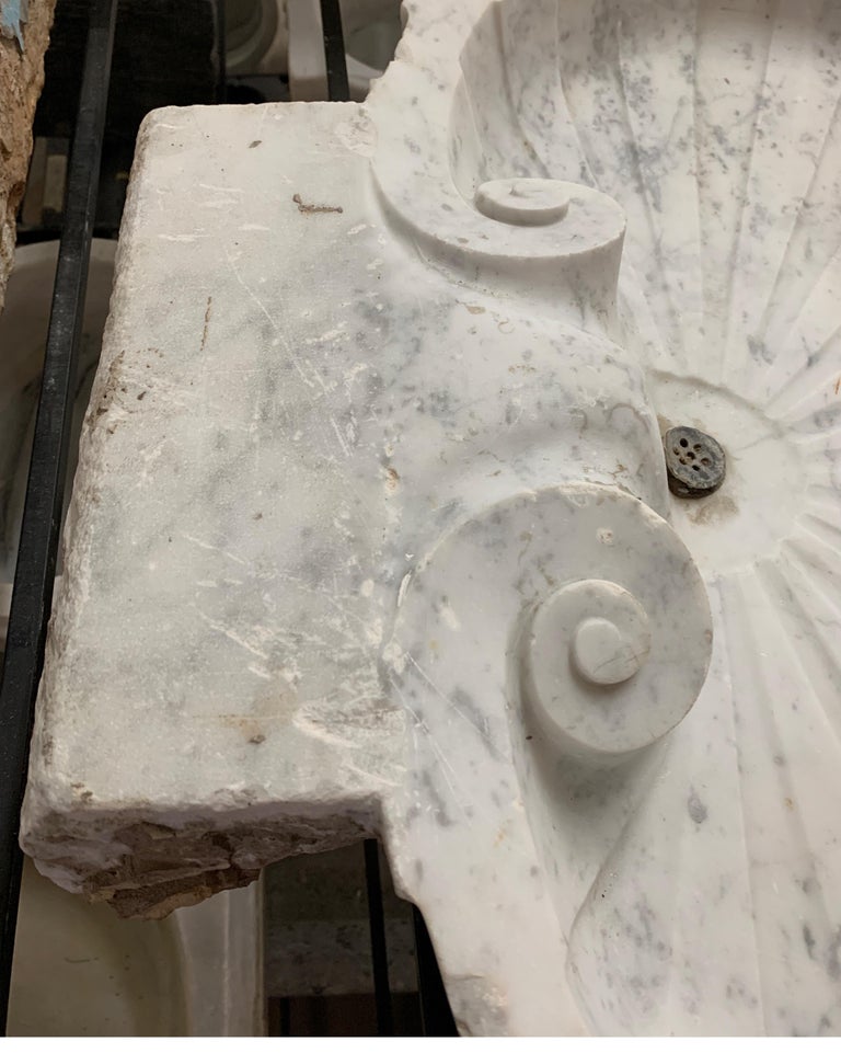 Reclaimed Marble Shell Sink at 1stDibs