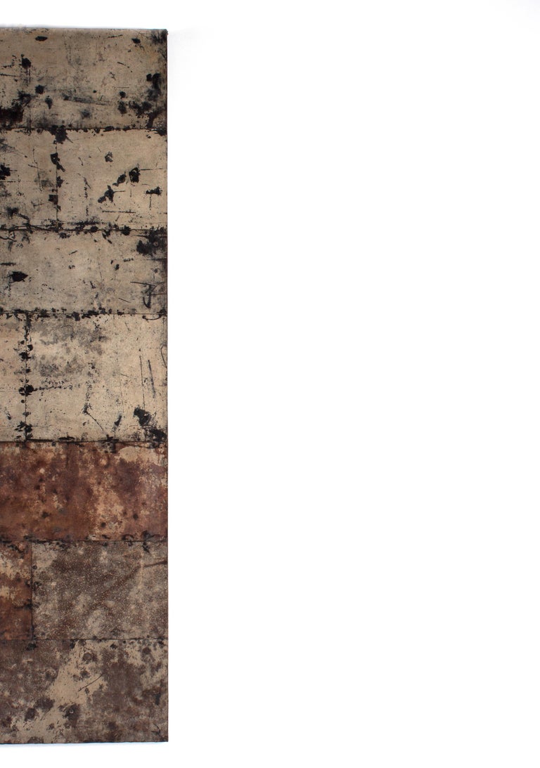 Reclaimed Metal Architectual Wall Panel at 1stDibs