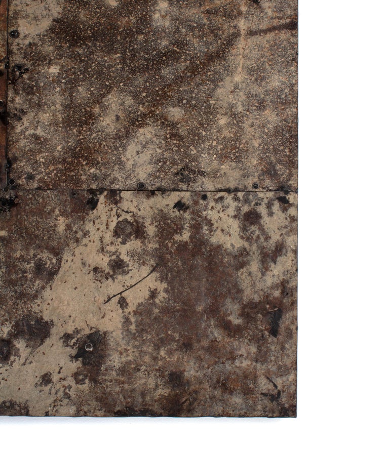 Reclaimed Metal Architectual Wall Panel at 1stDibs