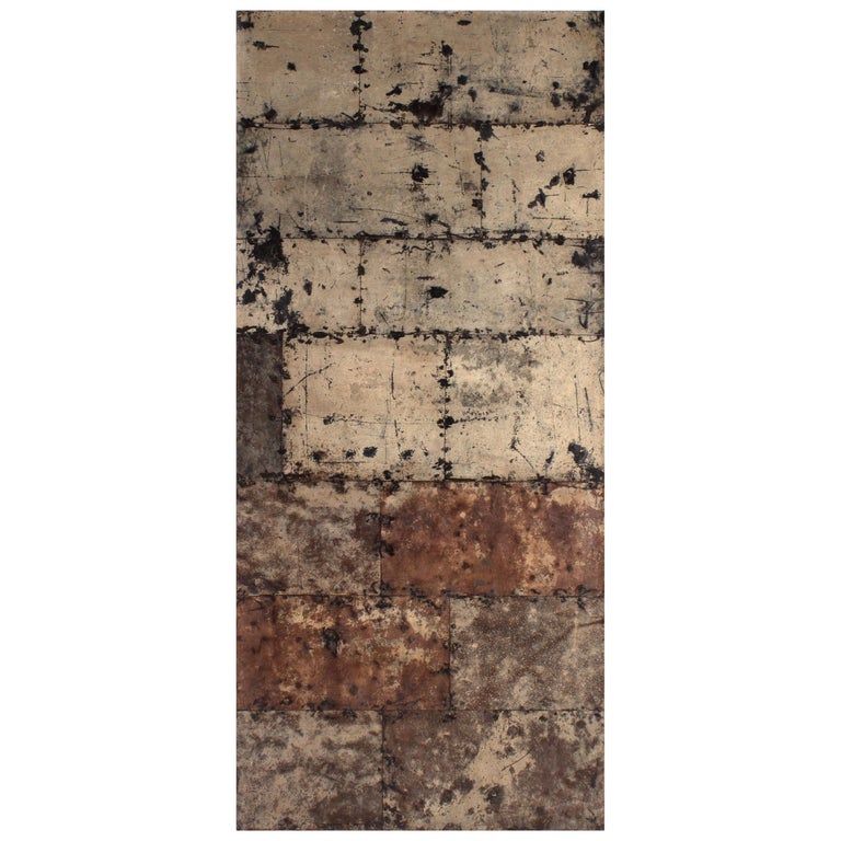 Reclaimed Metal Architectual Wall Panel at 1stDibs