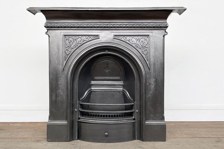 Reclaimed Mid Victorian Cast Iron Arched Combination Fireplace at 1stDibs
