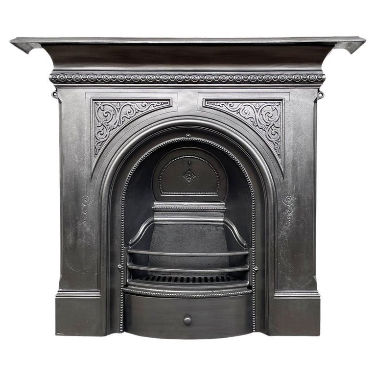 Reclaimed Mid Victorian Cast Iron Arched Combination Fireplace For Sale ...