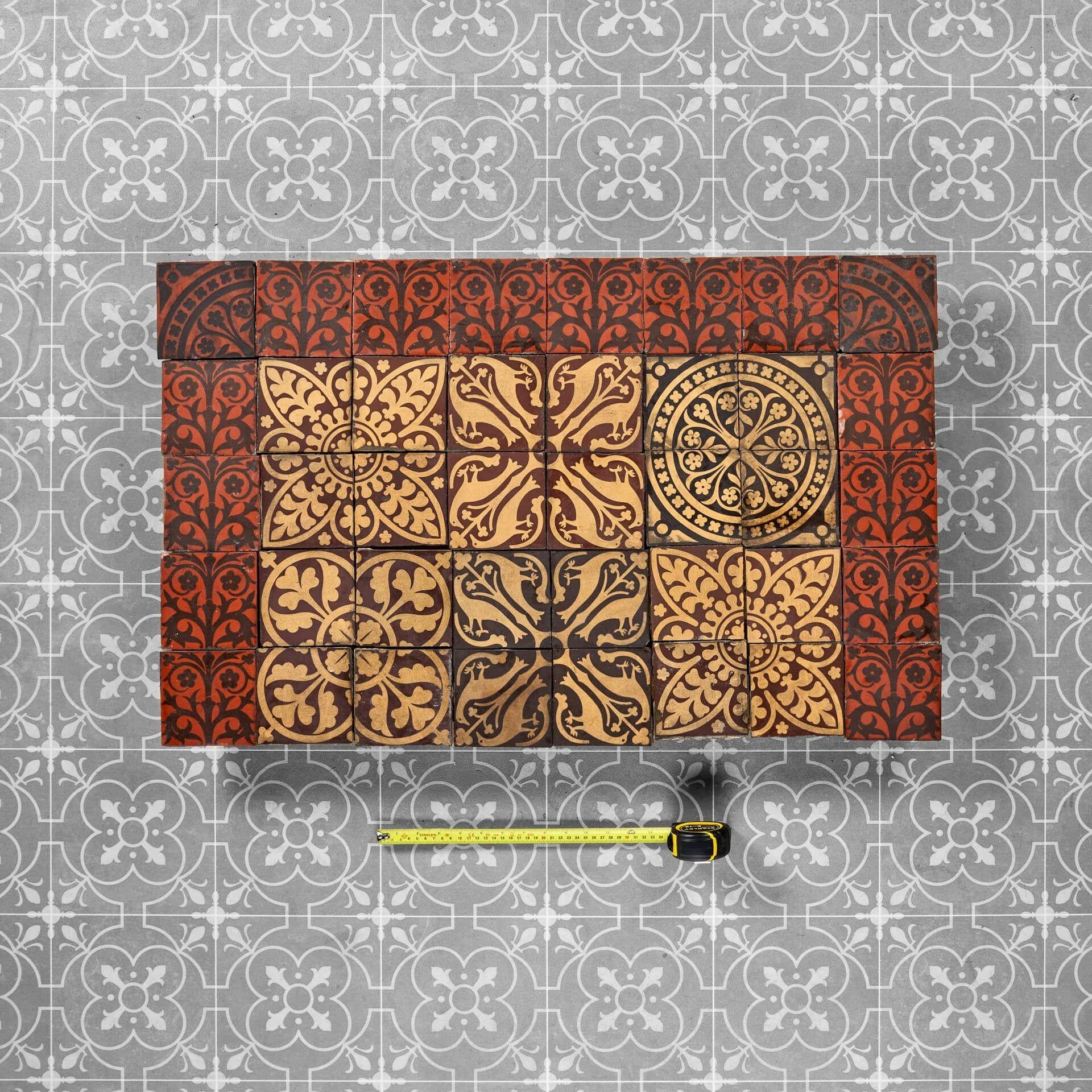 Reclaimed Minton Tile Splashback For Sale at 1stDibs