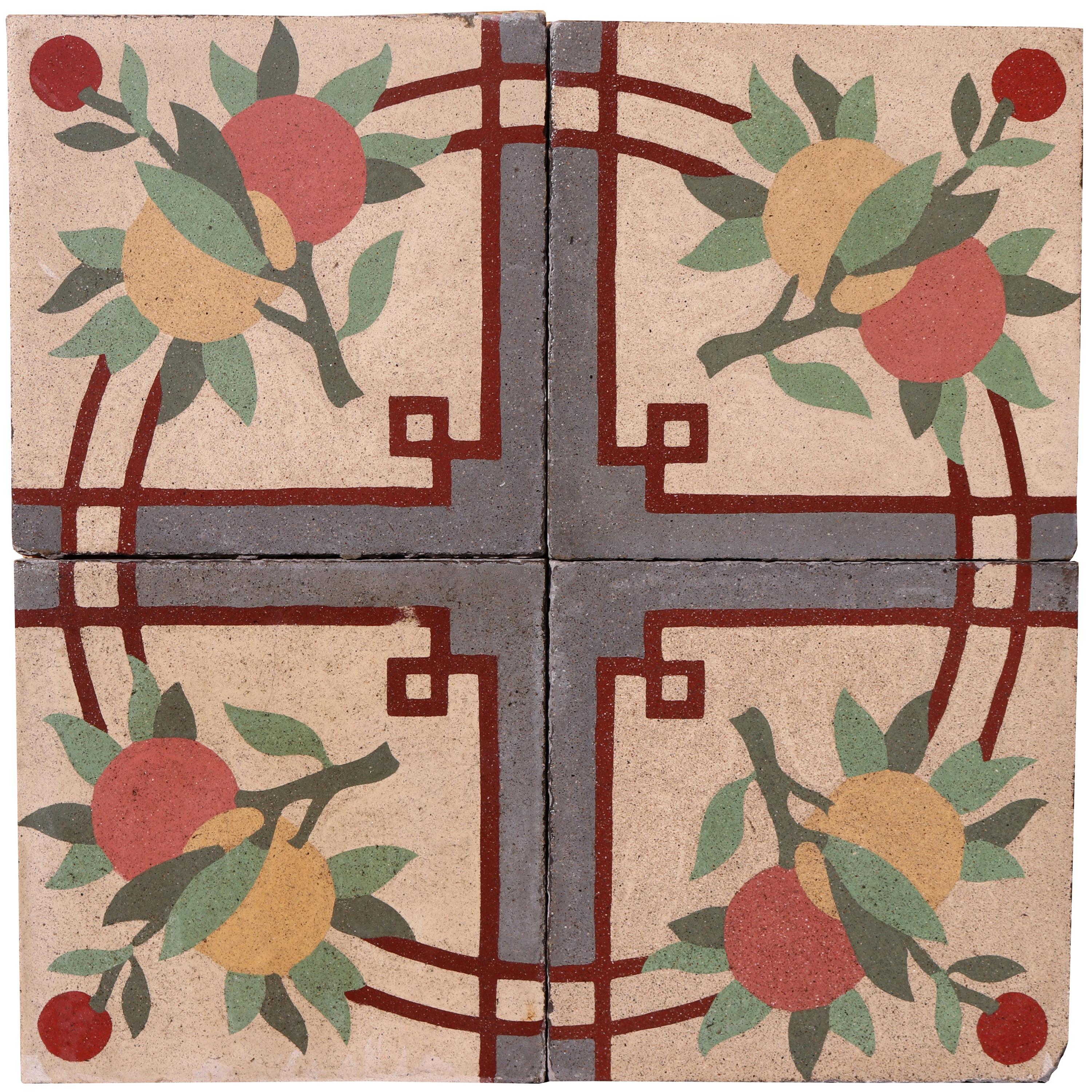 Antique Maw and Co Encaustic Tiles at 1stdibs