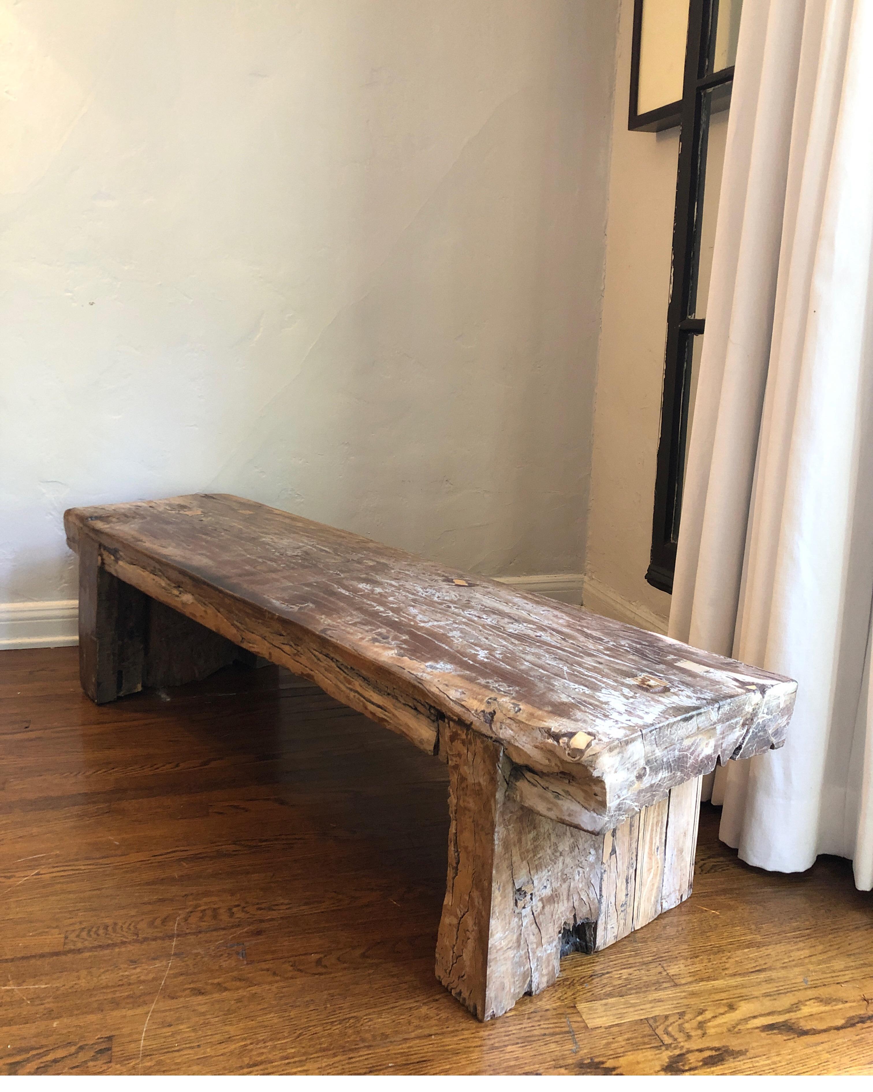 Reclaimed Primitive Wood Bench or Coffee Table at 1stDibs | reclaimed ...