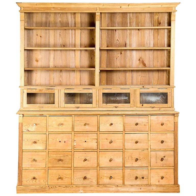 Reclaimed Rustic Shop Fitting Cupboard or Dresser, 20th Century For ...