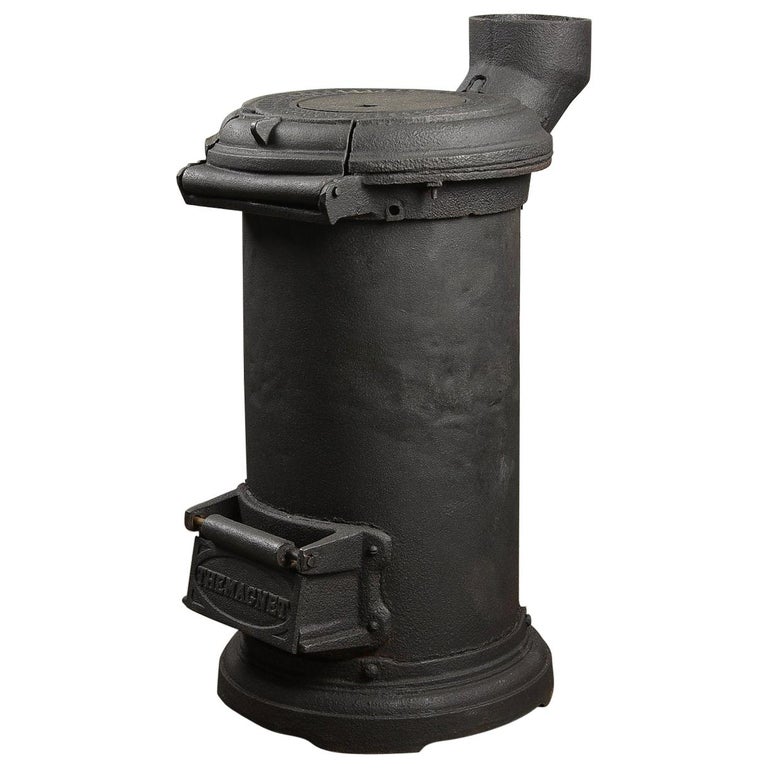 Reclaimed Small Cylindrical Wood Burn Stove, 20th Century For Sale at ...