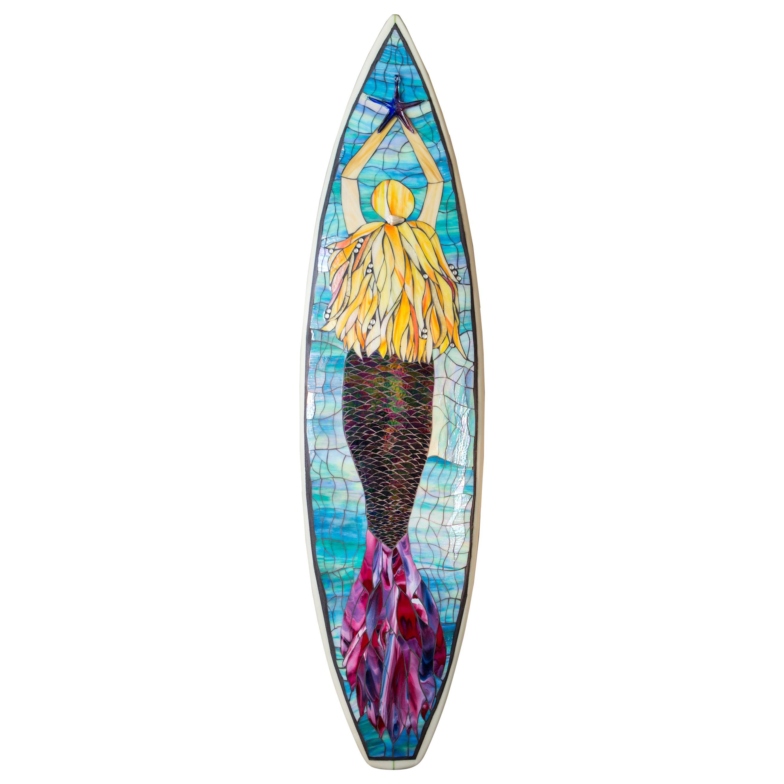 Reclaimed Surfboard Hula Girl Original Art For Sale at 1stDibs