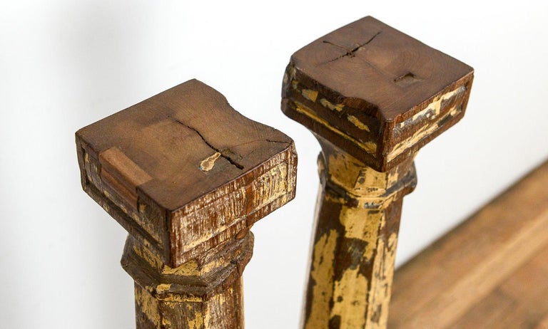 Reclaimed Turned Wood Octagonal Newel Posts, 20th Century For Sale at ...