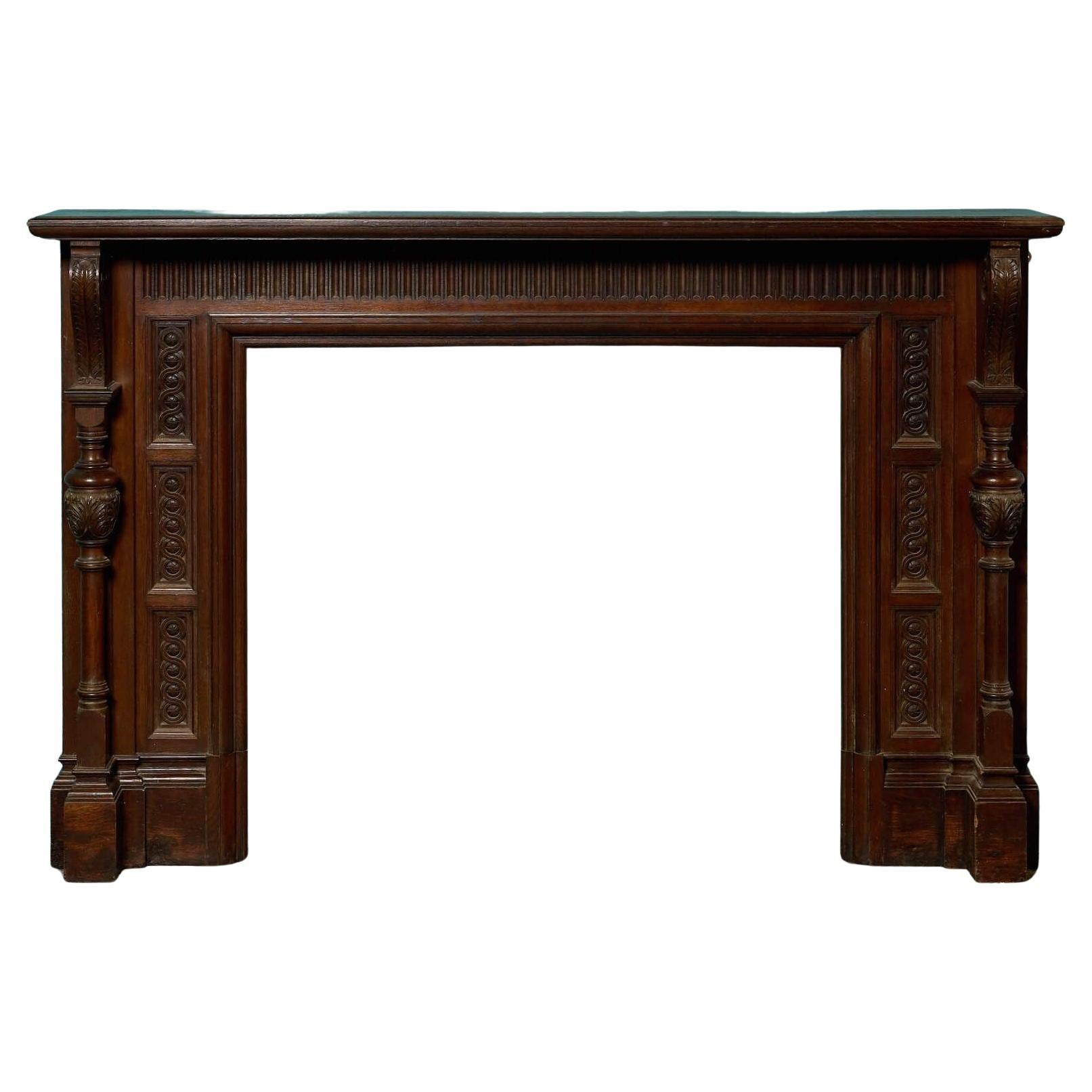 Reclaimed Victorian Jacobean Style Fireplace Mantel For Sale at 1stDibs