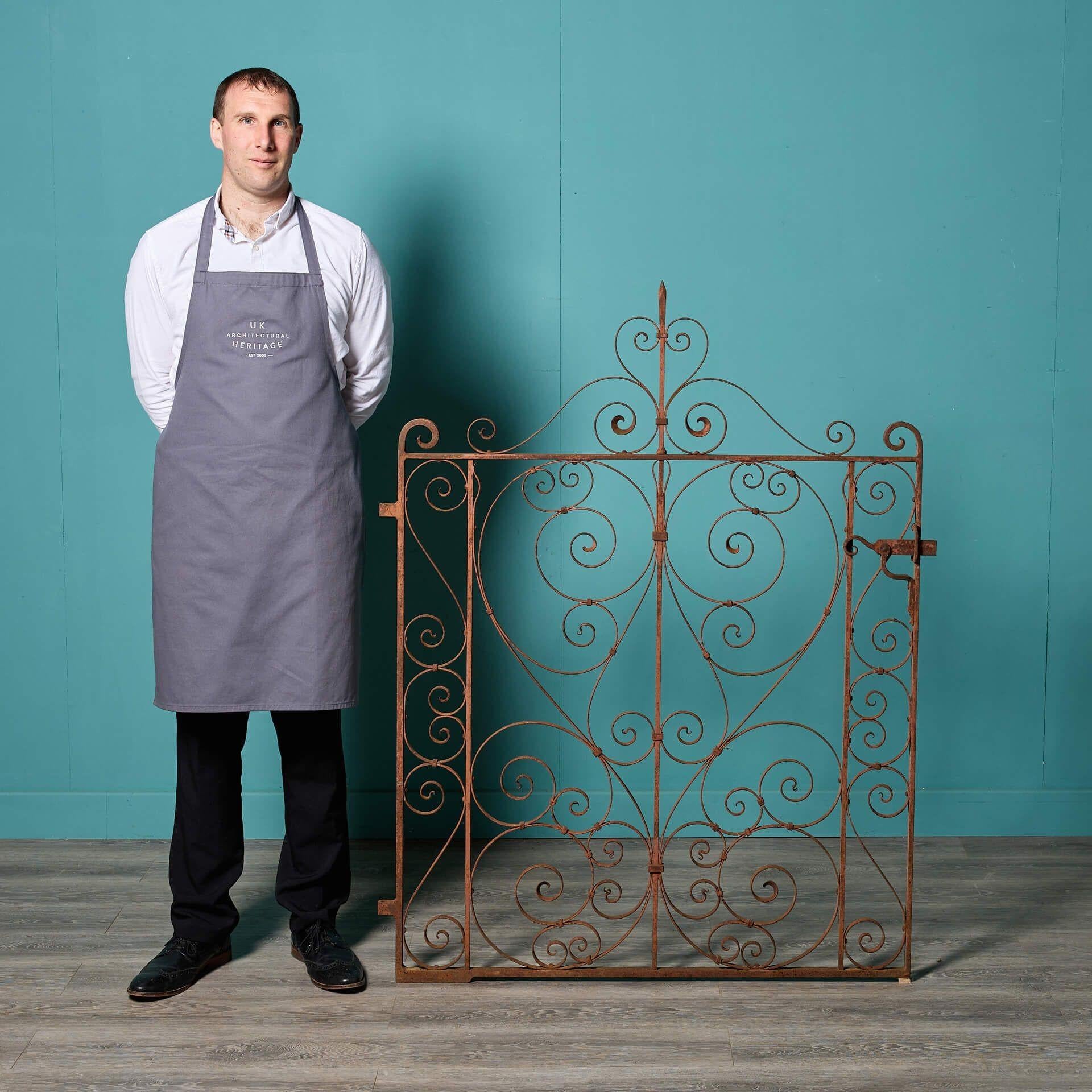 Reclaimed Victorian Style Wrought Iron Garden Gate For Sale at 1stDibs