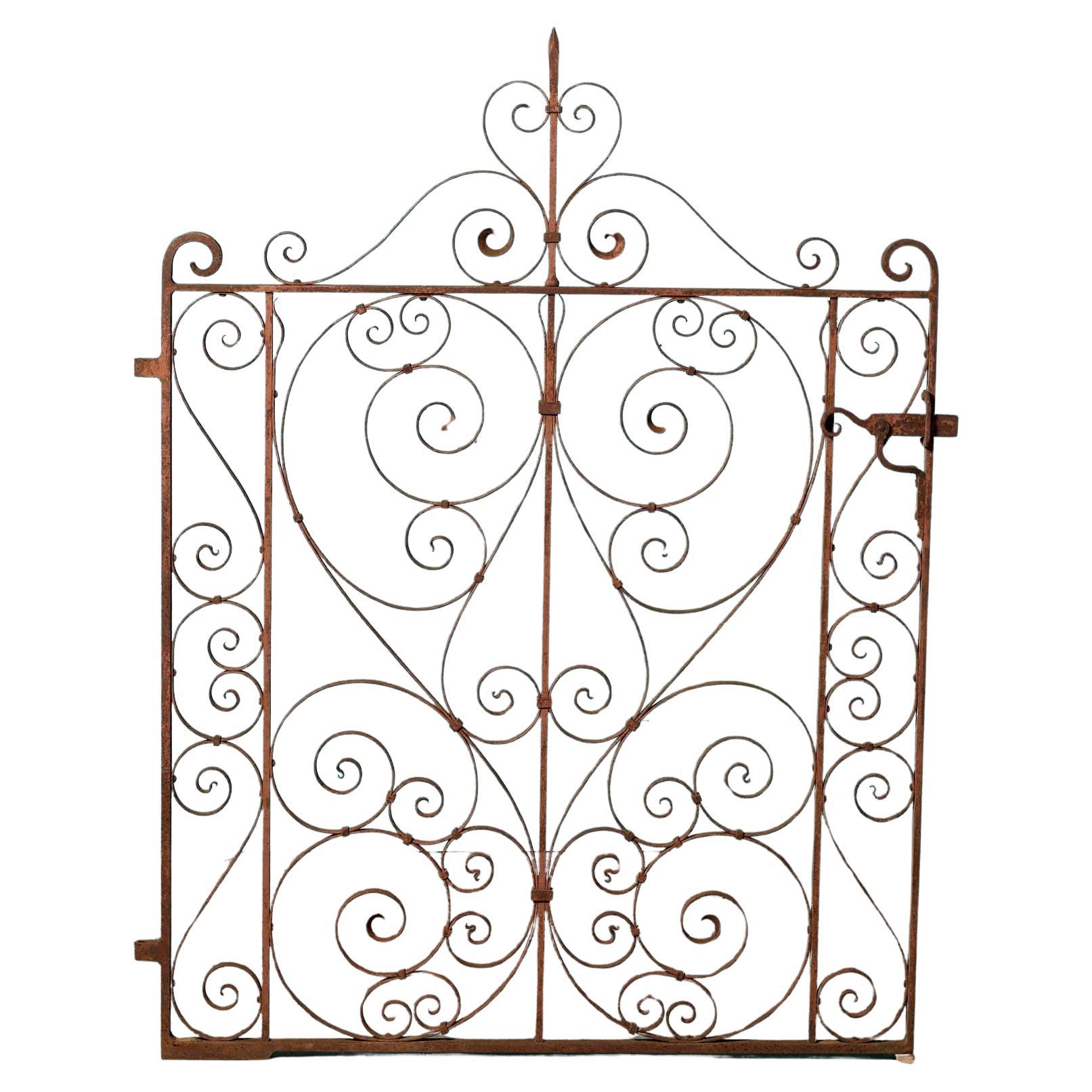 Reclaimed Victorian Style Wrought Iron Garden Gate For Sale at 1stDibs