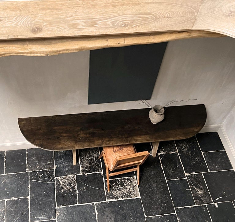 Reclaimed Walnut and Oak Side Table Console Table For Sale at 1stDibs