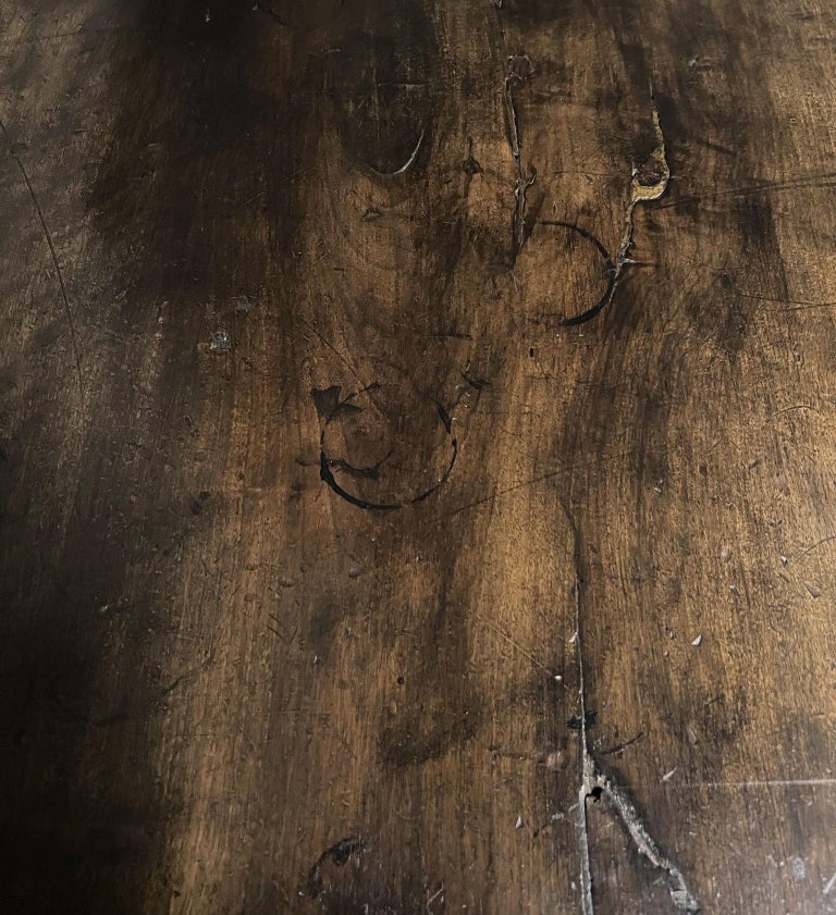 Reclaimed Walnut and Oak Side Table Console Table For Sale at 1stDibs