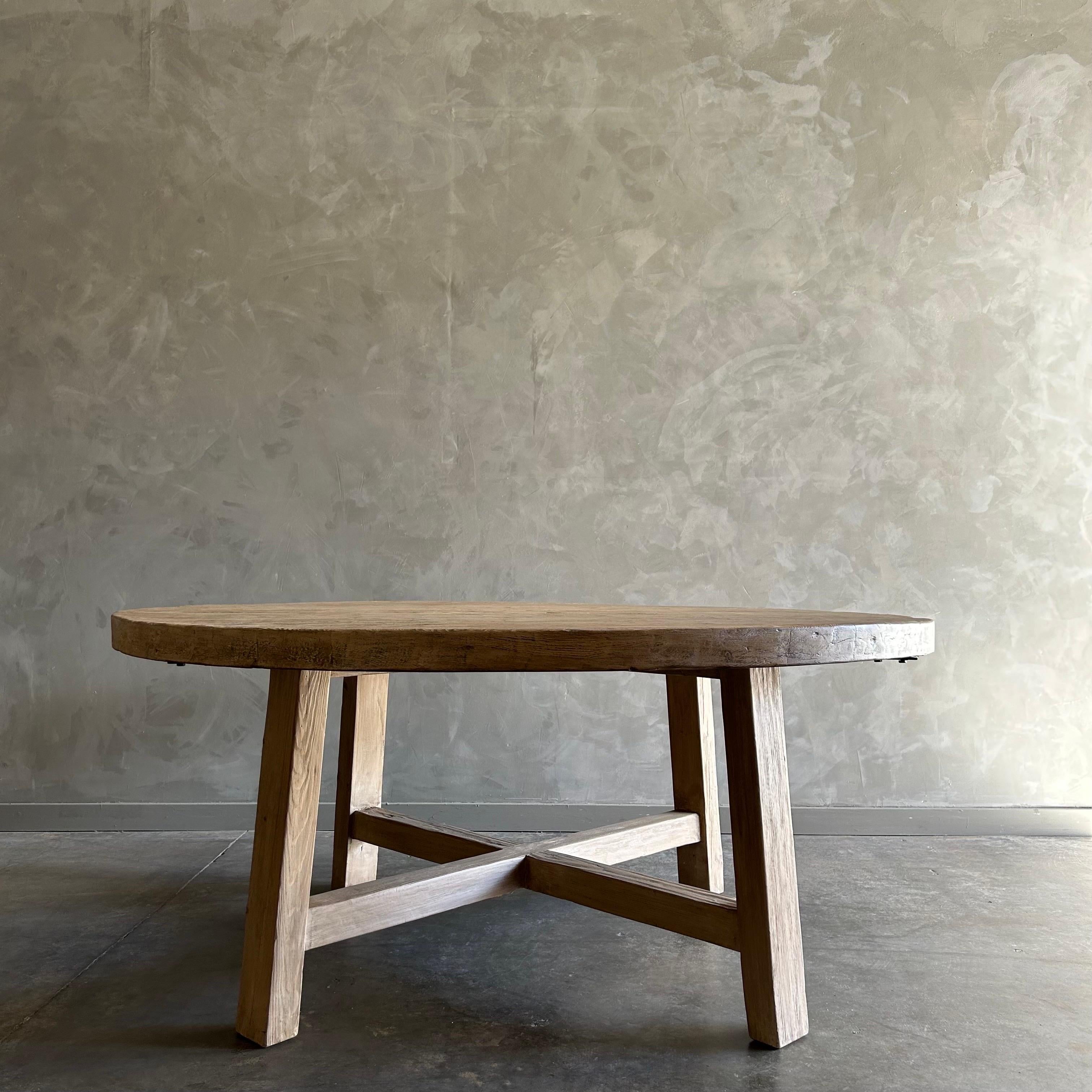 Reclaimed Wood Dining Table in Natural Wood Finish 72" For Sale at 1stDibs