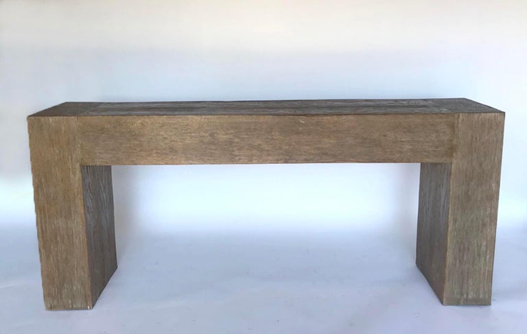 Reclaimed Wood Waterfall Console For Sale at 1stDibs