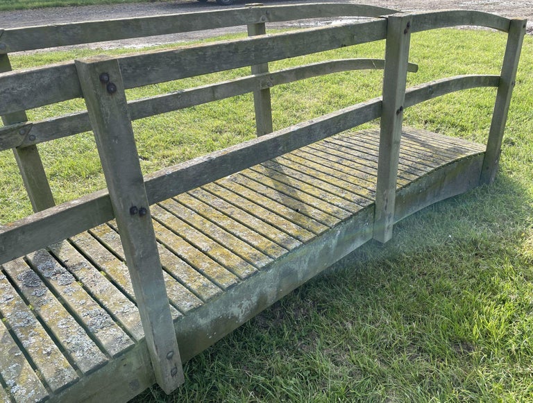 Reclaimed Wooden Garden Footbridge For Sale at 1stDibs