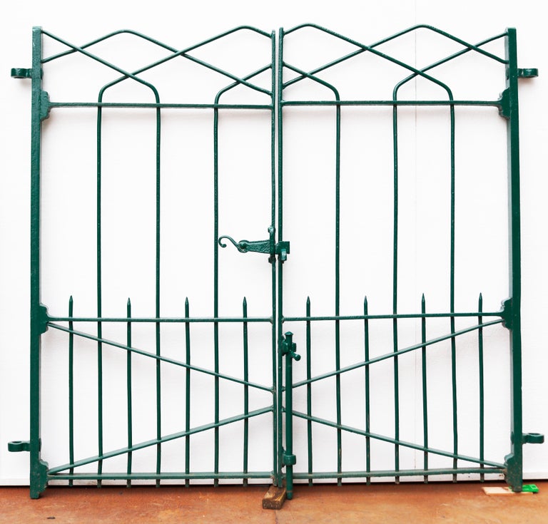 Reclaimed Wrought Iron Gates with Posts For Sale at 1stDibs