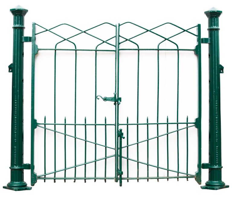 Reclaimed Wrought Iron Gates with Posts For Sale at 1stDibs