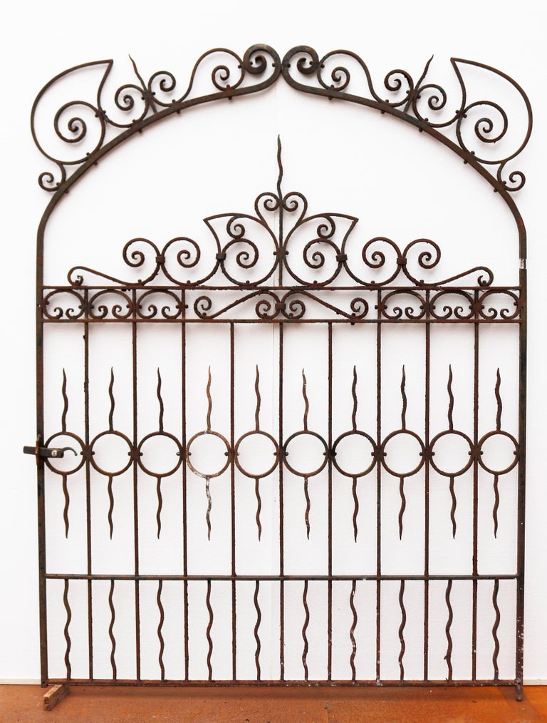 Reclaimed Wrought Iron Victorian Style Gate For Sale at 1stDibs