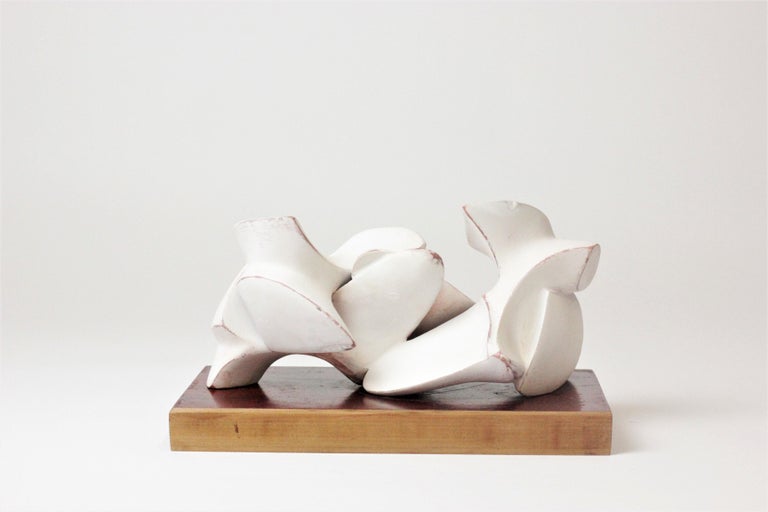 'Reclining Figure' Abstract Plaster Sculpture For Sale at 1stDibs