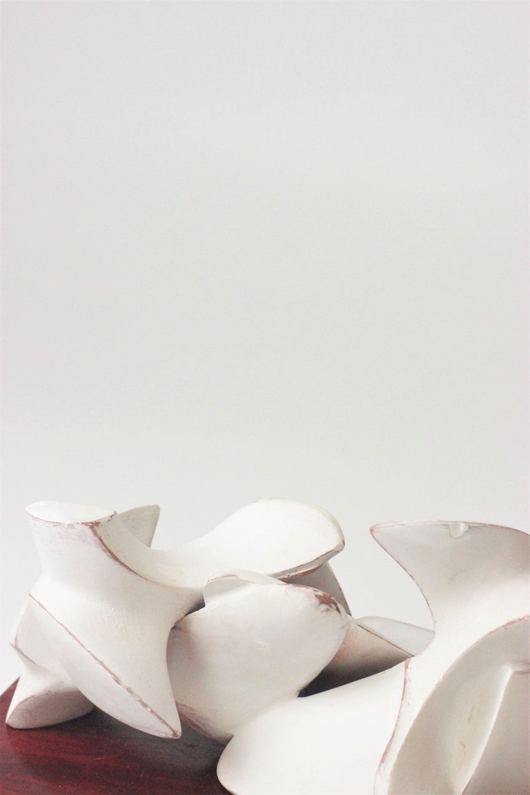 'Reclining Figure' Abstract Plaster Sculpture For Sale at 1stDibs