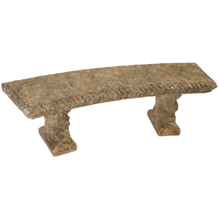 Reconstituted Stone Dolphins Bench from France, circa 1900 at 1stDibs