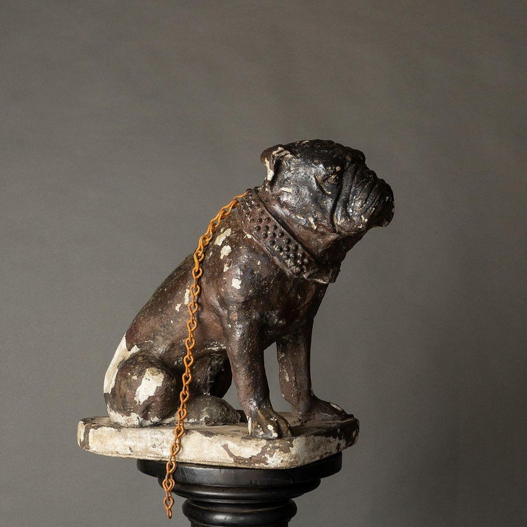 Reconstituted Stone English Bulldog Garden Statue Figure c. 1920s For ...