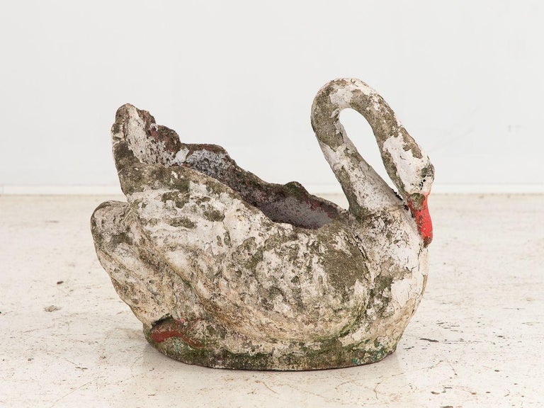 Reconstituted Stone Swan Planter, English, Early 20th Century For Sale ...