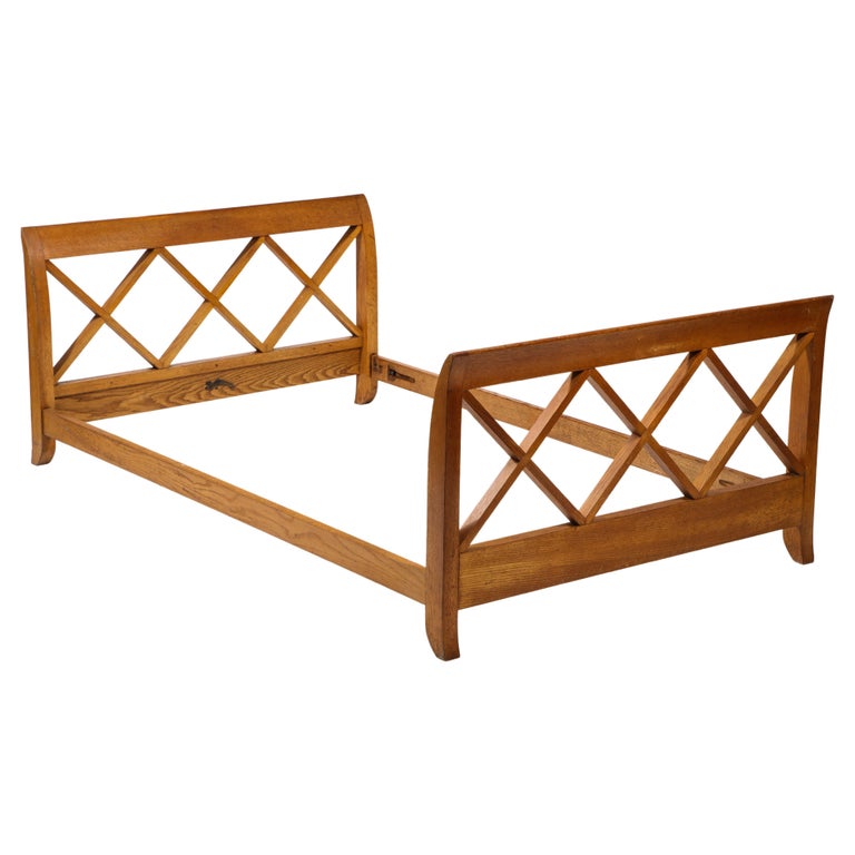 Reconstruction Oak Daybed in the Style of Royere, France, 1940's at 1stDibs