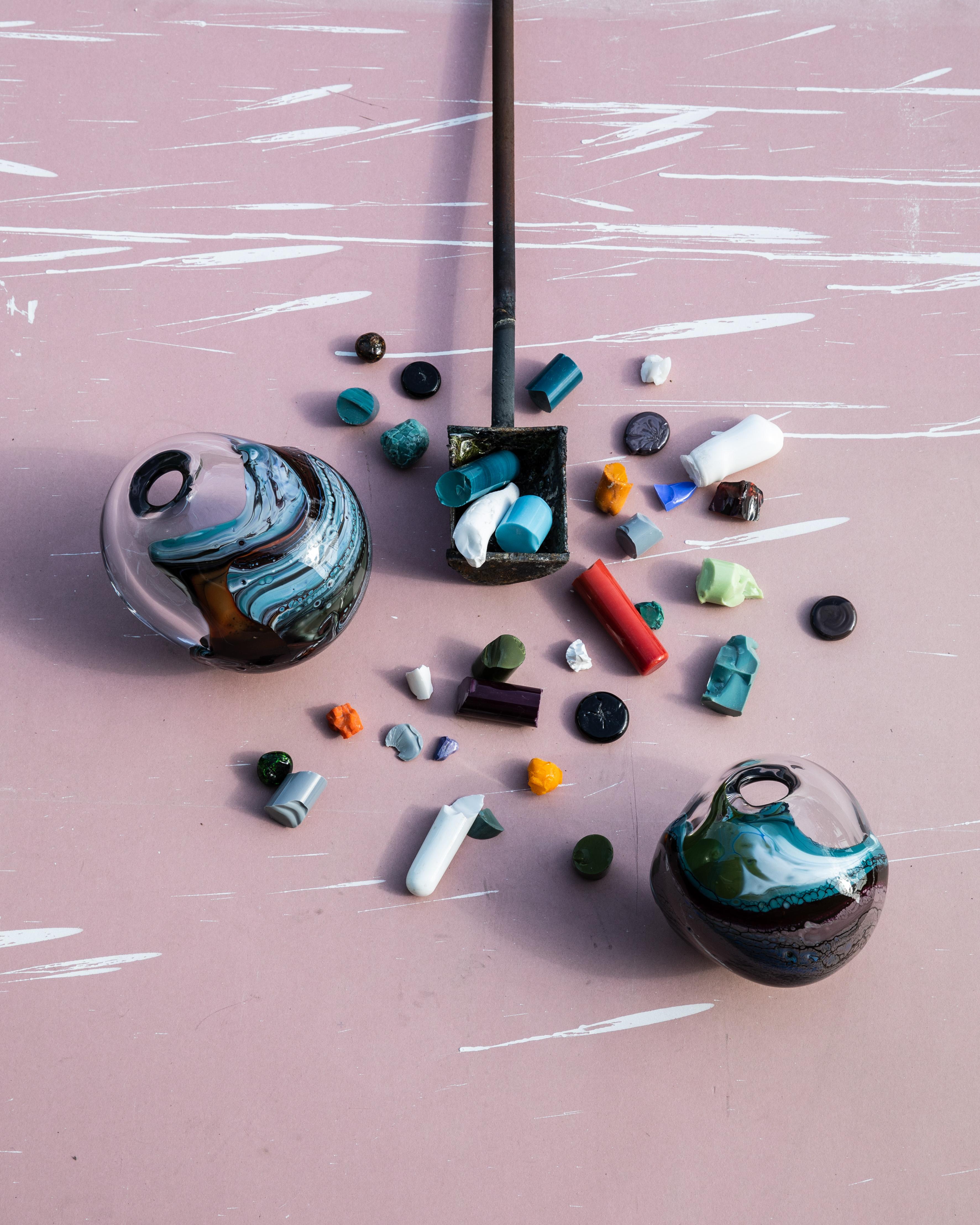 Recovered History Molten Colored Rods Medium Vase by David Valner For ...