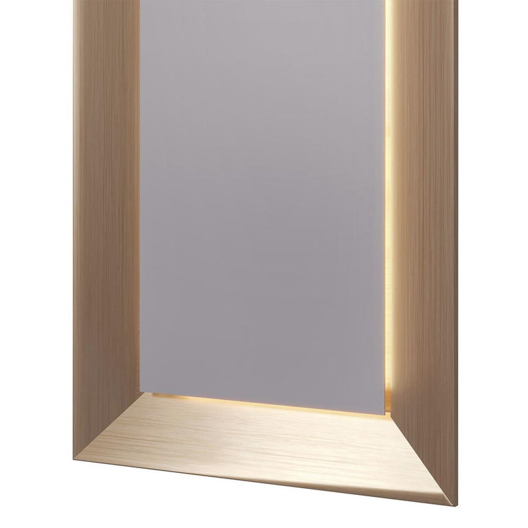 Recta Gold Matte Mirror For Sale at 1stDibs