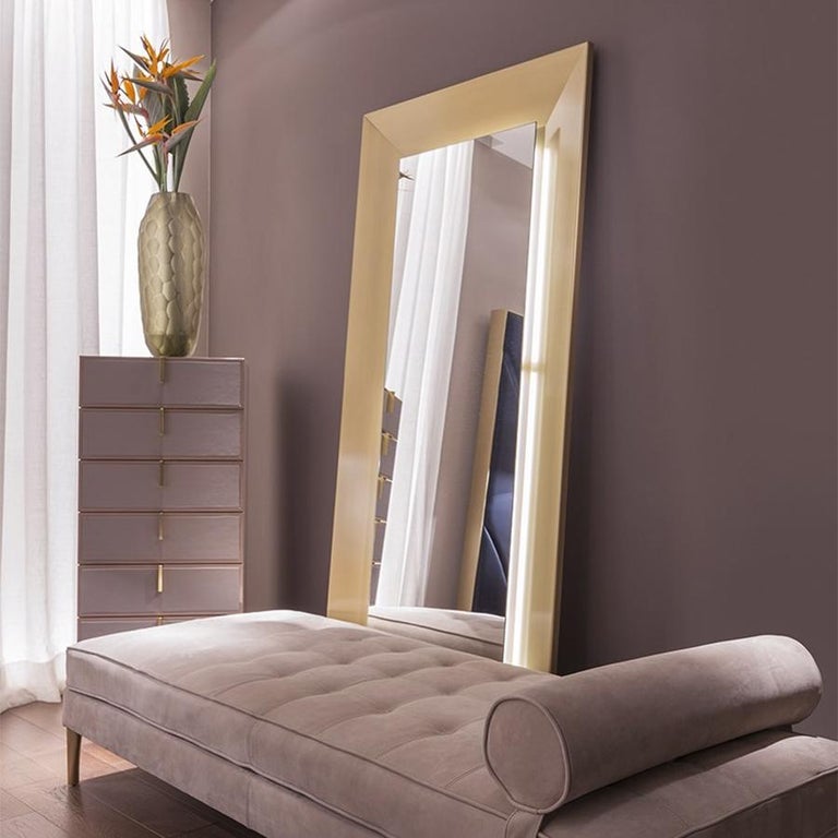 Recta Gold Matte Mirror For Sale at 1stDibs