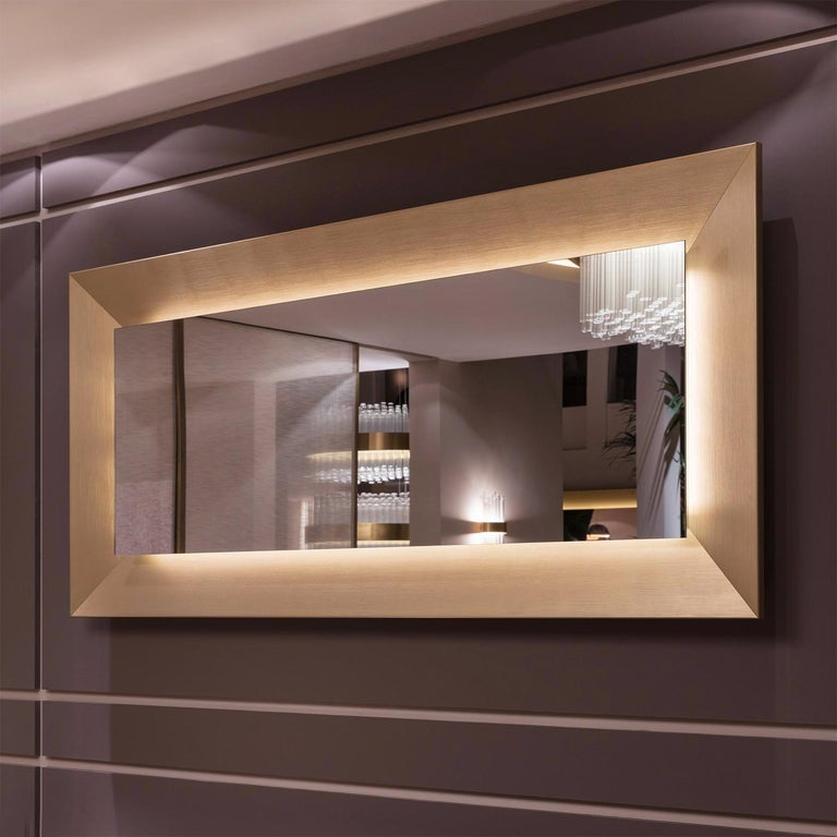Recta Gold Matte Mirror For Sale at 1stDibs