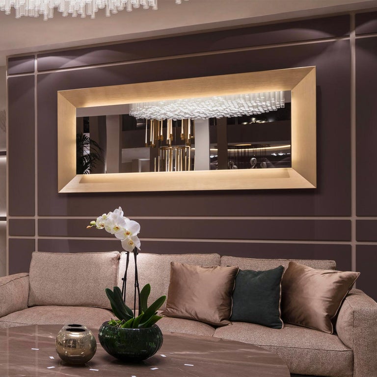 Recta Gold Matte Mirror For Sale at 1stDibs