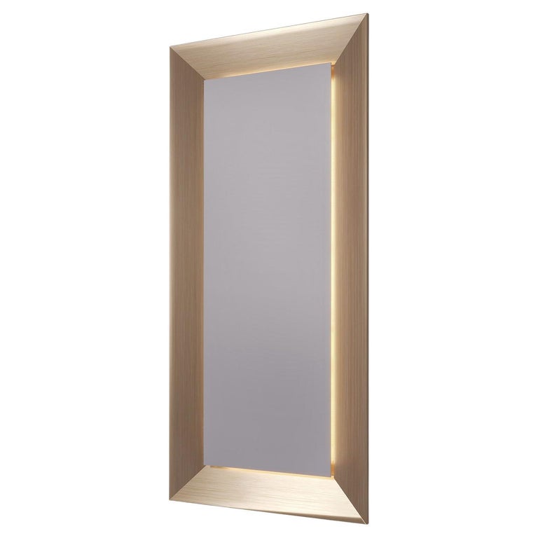 Recta Gold Matte Mirror For Sale at 1stDibs
