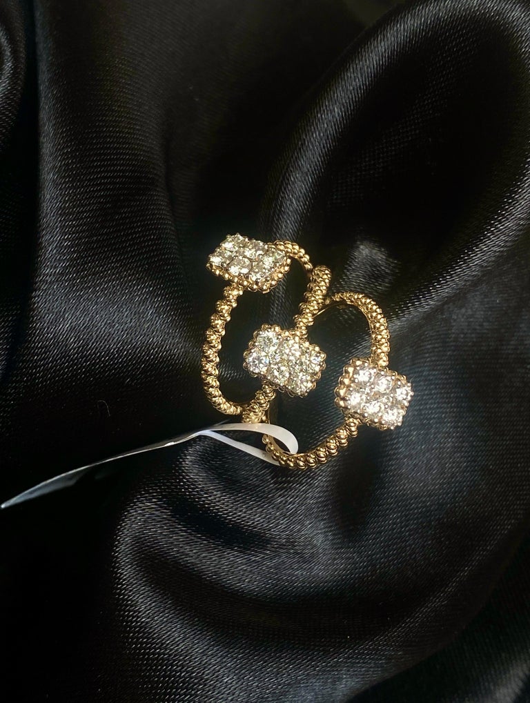 Rectangle Diamond Ring, Solid Gold Stackable Ring, Natural Diamond ...