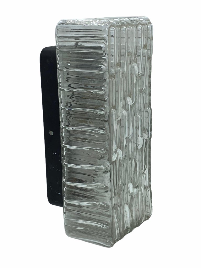 Rectangle Glass Sconces Vintage, Germany, 1960s For Sale at 1stDibs